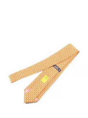 Hermès Silk Geometric Print Tie