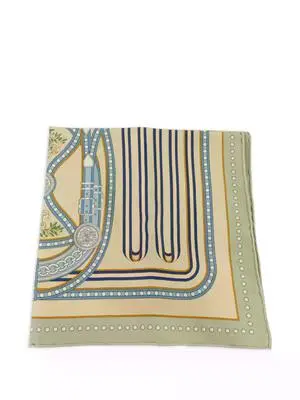 Hermès Equestrian-print Silk Scarf - Neutrals