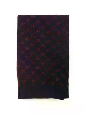 Gucci Gg Monogram Scarf - Red