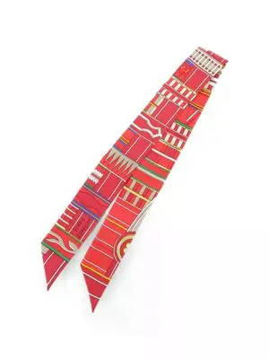 Hermès Twilly Silk Scarf - Red