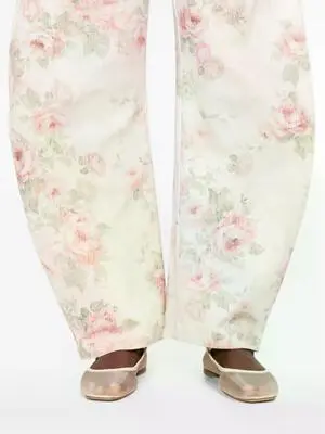 VICOLO Floral Print Trousers