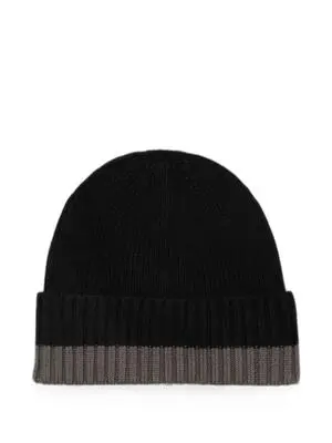 Armani Exchange Ribbed Knit Beanie Hat