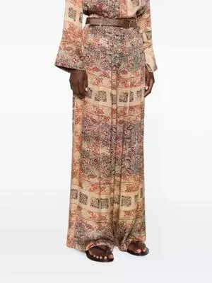 VICOLO Paisley Pattern Palazzo Pants