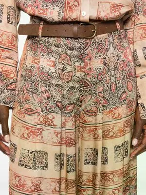 VICOLO Paisley Pattern Palazzo Pants