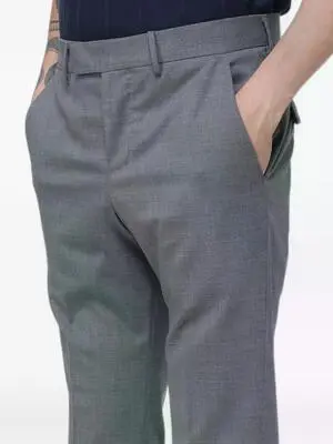 PT TORINO Tailored Pressed-crease Trousers - Grey