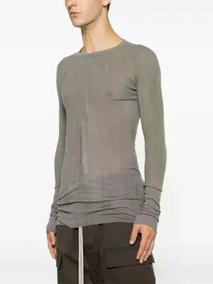 Rick Owens Ribbed-texture Long-sleeved T-shirt