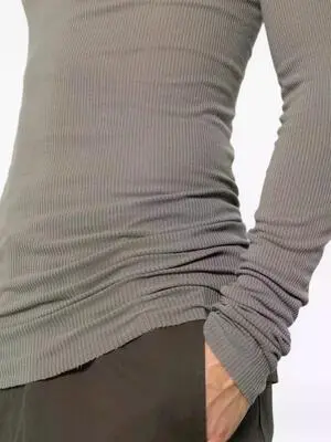 Rick Owens Ribbed-texture Long-sleeved T-shirt