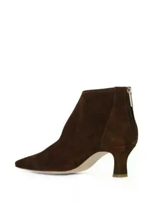 THE SELLER Perforated Suede Ankle Boots