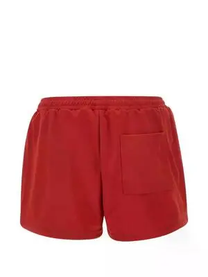 SPORTY & RICH Embroidered Logo Contrast Trim Shorts
