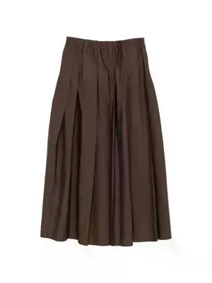 VICOLO Pleated Midi Skirt With Elasticated Waist