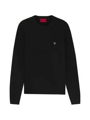 Hugo Crew Neck Logo Patch Sweater