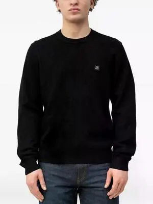 Hugo Crew Neck Logo Patch Sweater