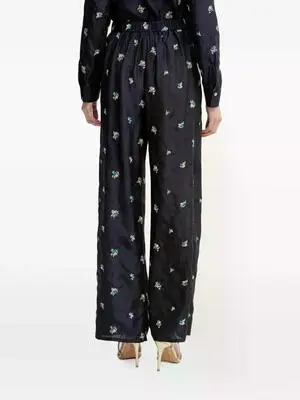 FORTE_FORTE Embroidered Trousers - Blue