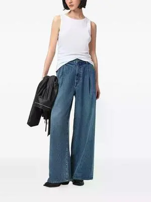 ALLSAINTS Pleated Wide-leg Jeans