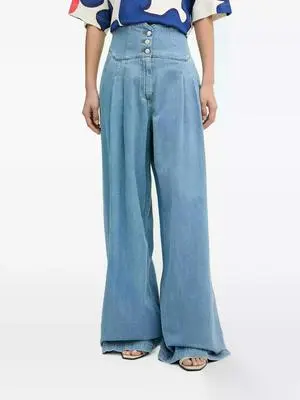 ERMANNO FIRENZE Lace-up Pleated Jeans