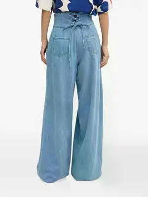 ERMANNO FIRENZE Lace-up Pleated Jeans