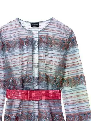 Giorgio Armani Embellished Fringed Cardigan