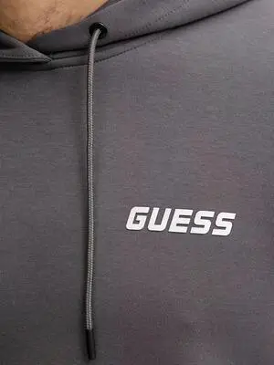 Guess Logo Print Drawstring Hoodie