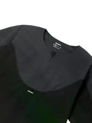 Satisfy Panelled Zip-neck T-shirt