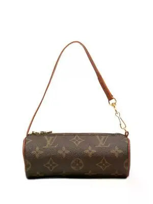 LOUIS VUITTON Monogram Papillon Pochette Handbag - Brown