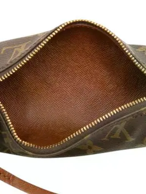 LOUIS VUITTON Monogram Papillon Pochette Handbag - Brown