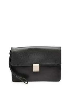 LOUIS VUITTON Taiga Selenga Clutch Bag - Black