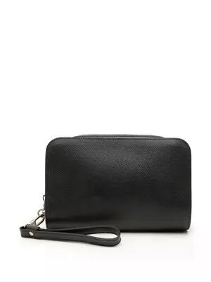 LOUIS VUITTON Taiga Leather Pochette Baikal Clutch Bag - Black