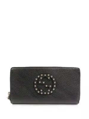 Gucci Studded Gg-interlocking Zip Wallet