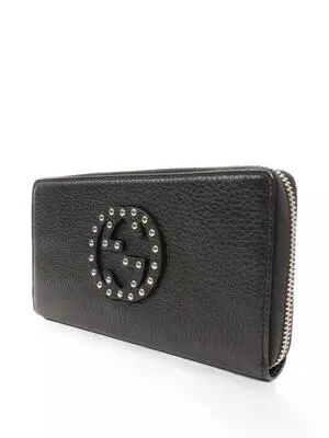 Gucci Studded Gg-interlocking Zip Wallet