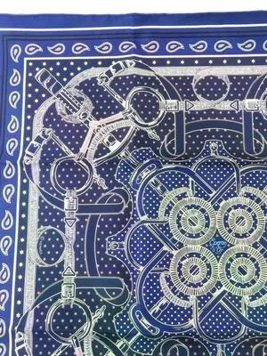 Hermès Eperon D'or Scarf - Blue