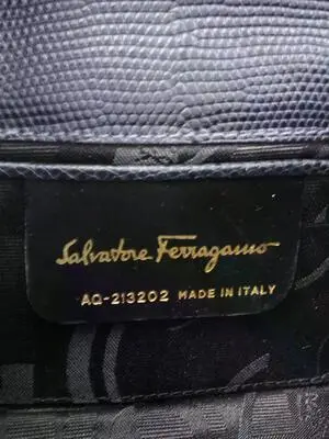 FERRAGAMO Vara Bow Chain Shoulder Bag - Blue