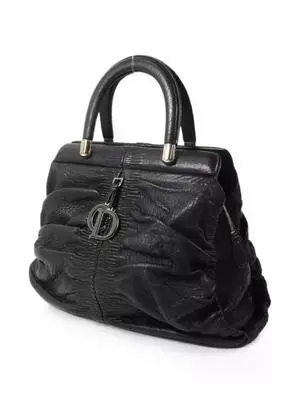 Dior Karenina Leather Tote Bag - Black