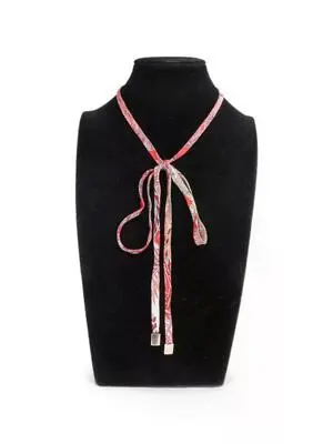 Hermès Silk Printed Pattern Necklace/bracelet - Red