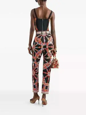 Dolce & Gabbana Carretto-print Charmeuse Top