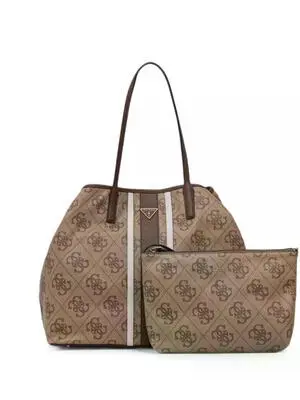Guess Monogram-print Striped Tote Bag