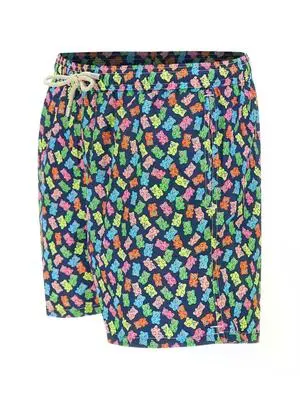 MC2 SAINT BARTH Gummy Bear Print Swim Shorts - Blue