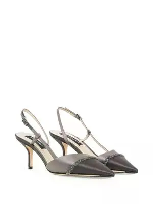 Giorgio Armani Crystal-embellished Slingback Pumps