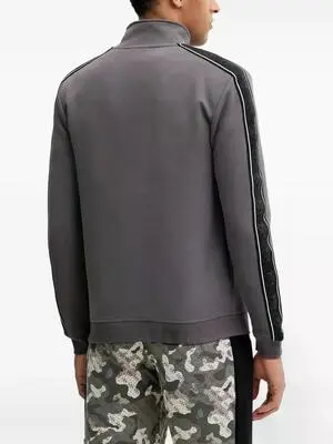 Guess Logo Print Zip-up Sweatshirt