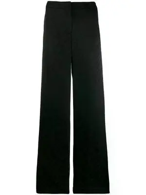 Off-White Logo Jacquard Wide Leg Trousers