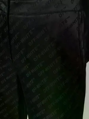 Off-White Logo Jacquard Wide Leg Trousers