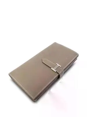 Hermès Bearn H-tab Wallet - Grey