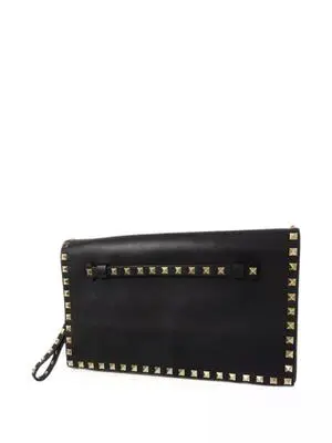 Valentino Garavani Rockstud Leather Clutch Bag