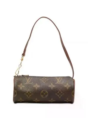 LOUIS VUITTON Monogram Papillon Pochette Handbag - Brown
