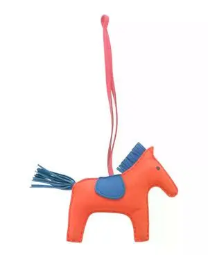 Hermès Milo Lambskin Grigri Rodeo Bag Charm Mm - Orange