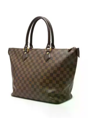 LOUIS VUITTON Damier Ebene Saleya Mm Tote Bag - Brown