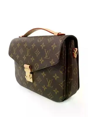 LOUIS VUITTON Monogram Pochette Metis Handbag - Brown