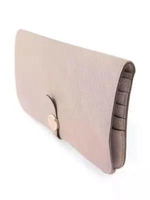 Hermès Mm Dogon Togo Leather Wallet - Grey
