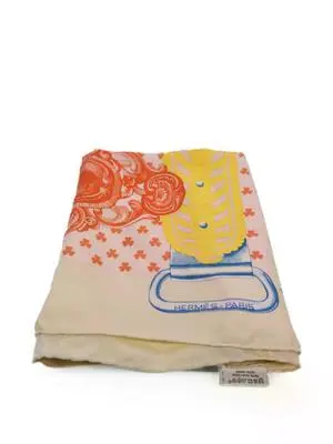 Hermès Buckles Braids Tsar Silk Scarf - Neutrals