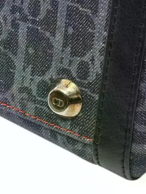 Dior Diorissimo Trotter Denim Flight Handle Bag - Blue