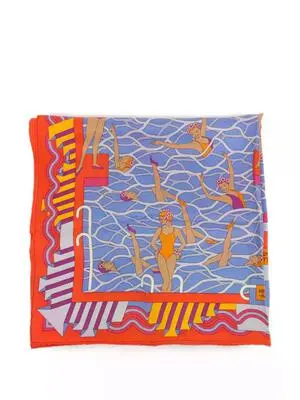 Hermès Ballet Aquatique Silk Scarf
